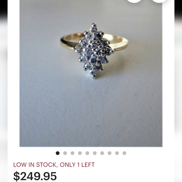 Jewelry | Vintage 14kp Plumb Pure 14k Yellow Gold And Diamond Cocktail ...